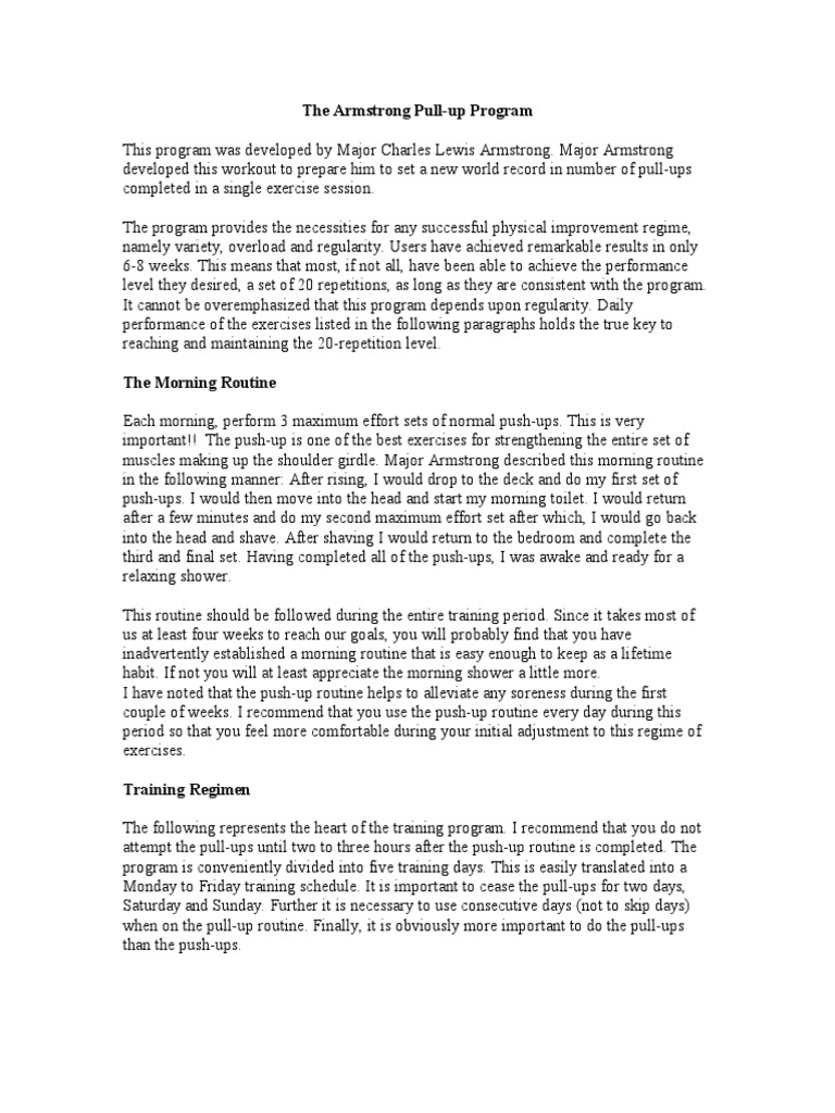 The Armstrong Workout | Download Free PDF | Physical Exercise | Self Care