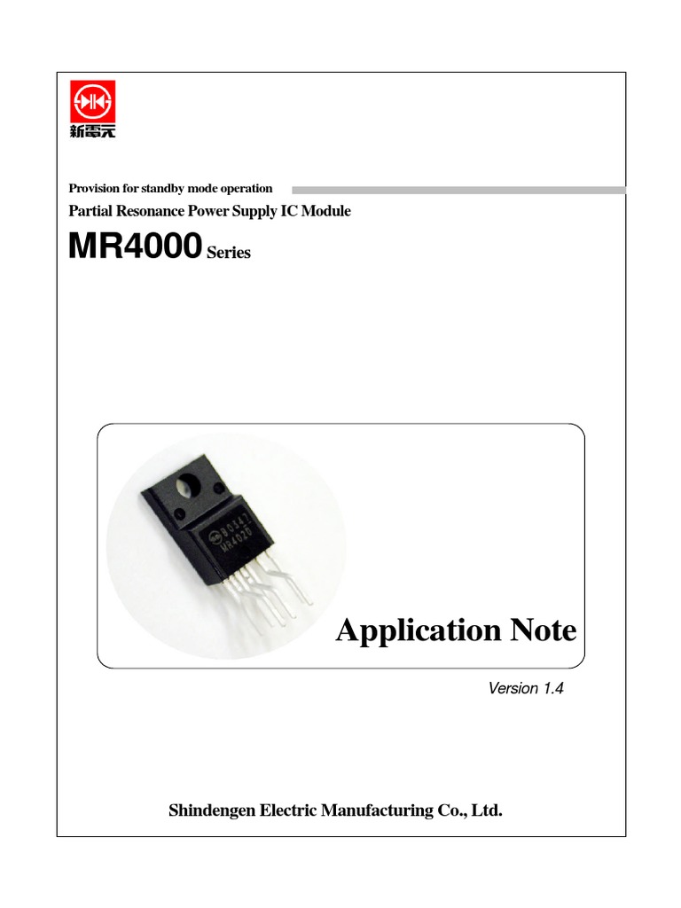 Ic Mr4000 Appnote-En | PDF | Field Effect Transistor | Transformer