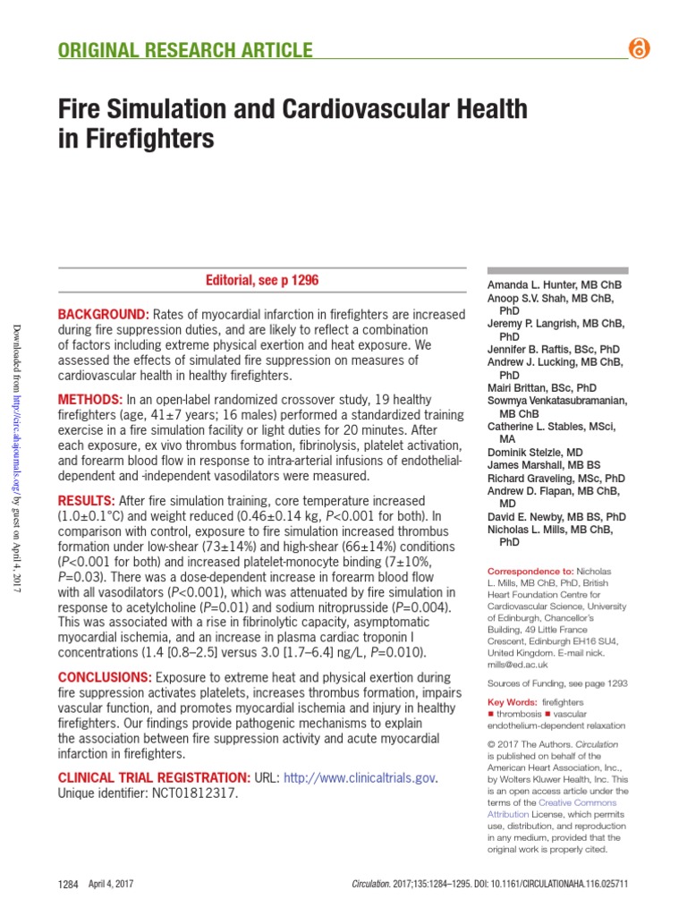 Extreme Heat Exposure Linked To Firefighter Heart Attacks | PDF ...