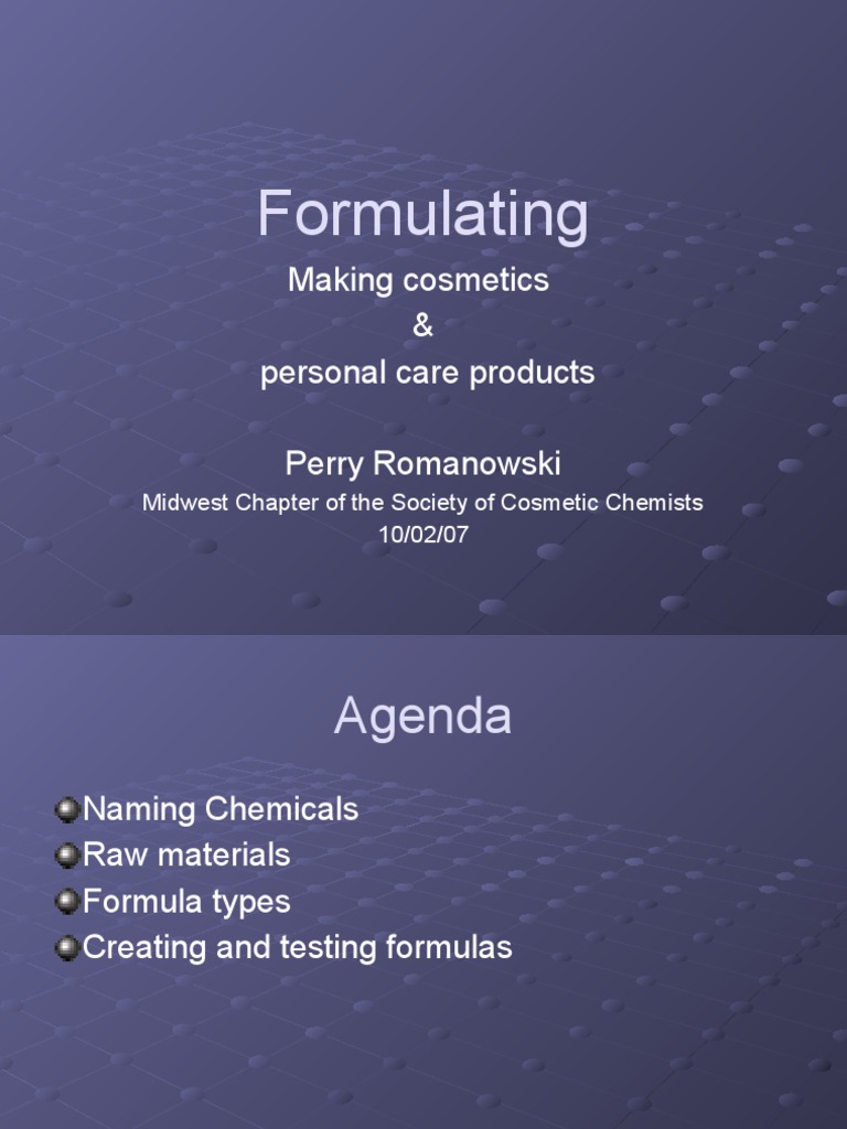 Cosmetic Formulation Guide | PDF | Gel | Pharmaceutical Formulation