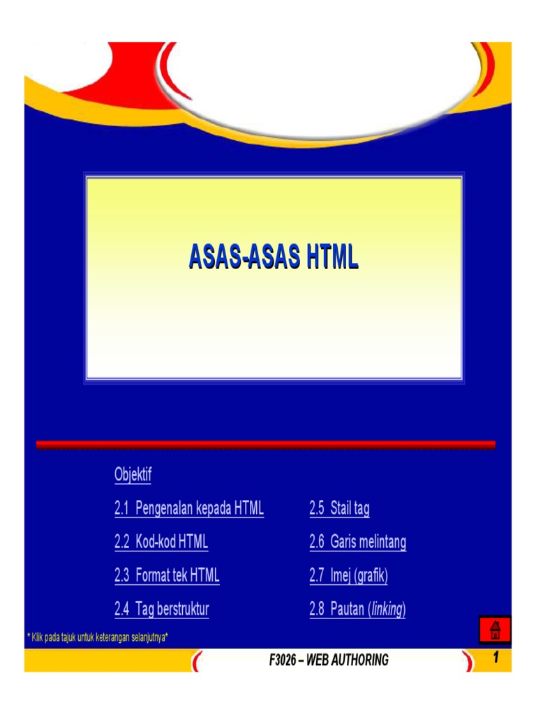 Asas - Asas HTML | PDF
