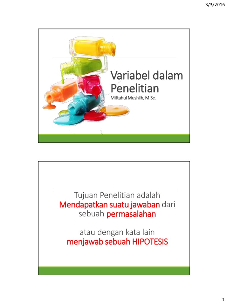 Variabel dan Ukuran Sampel dalam Penelitian | PDF | Pengembangan ...