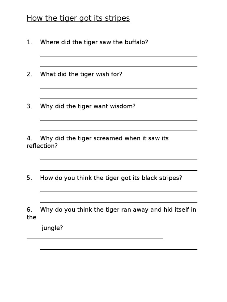 How The Tiger Got Its Stripes | PDF
