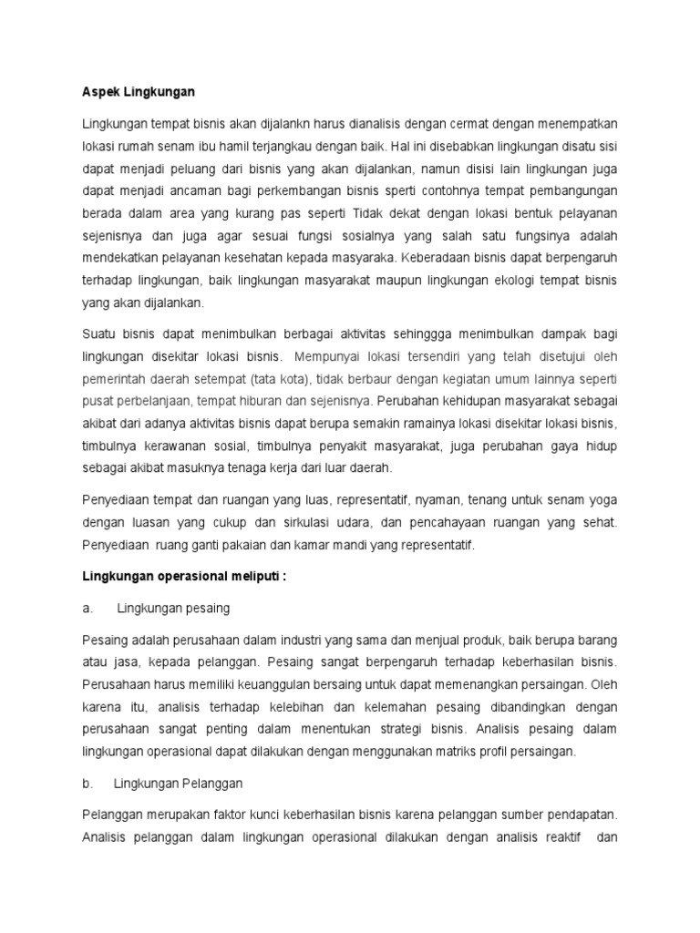 Aspek Lingkungan | PDF