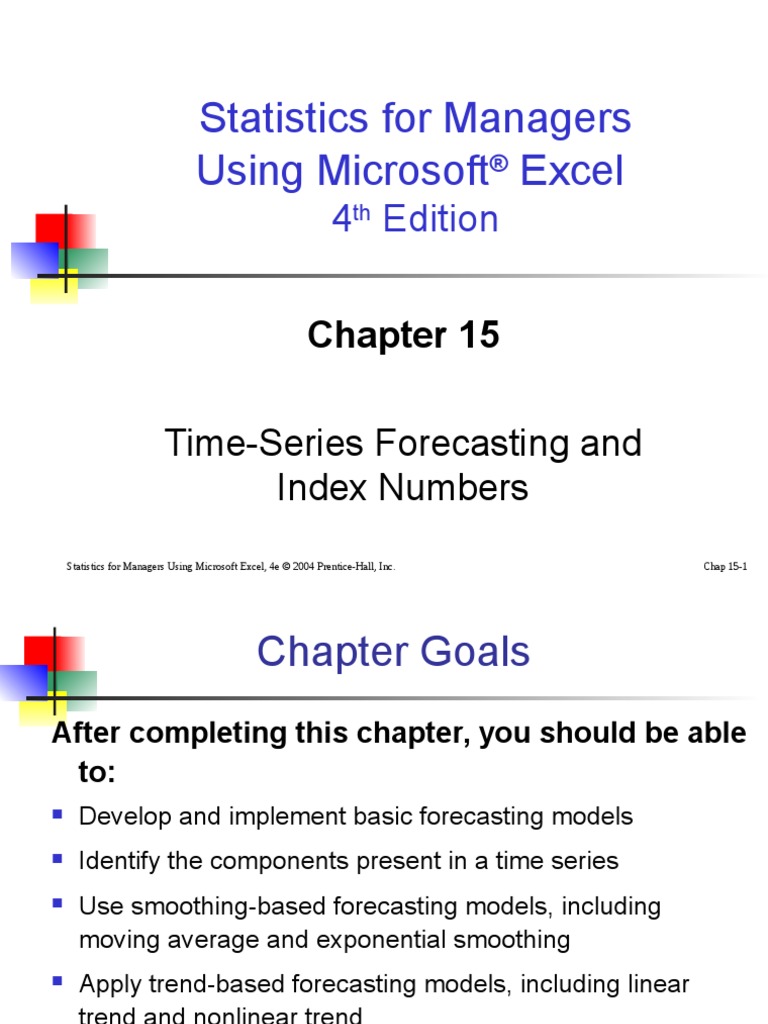 Chap15 - Time Series Forecasting & Index Number | PDF | Seasonality | Errors And Residuals