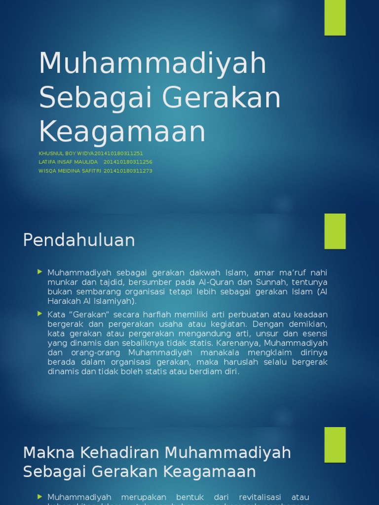 Muhammadiyah Sebagai Gerakan Keagamaan | PDF
