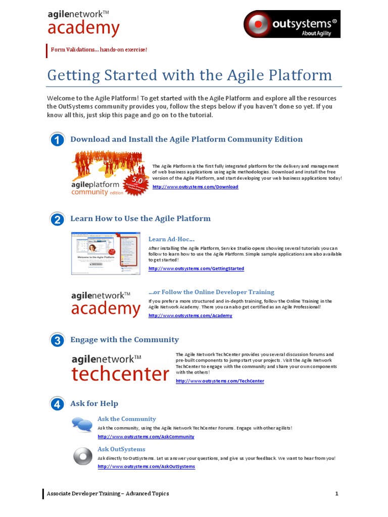 OutSystems Agile Platform 5.0 - Form Validations | PDF | Agile Software Development | Scope ...