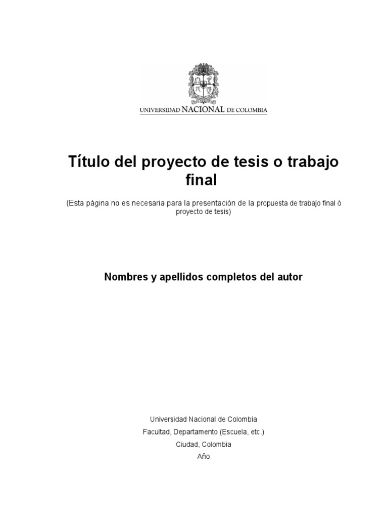2014 Plantilla Formato Propuesta Trabajo Final o Proyecto Tesis MSc. 1 ...