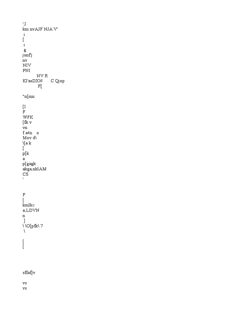 An Undecipherable Collection of Random Characters and Symbols with No ...