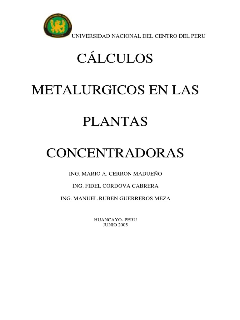 Libro Calculos Metalurgicos Libro | PDF | Engranaje | Movimiento (física)