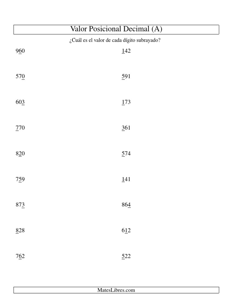 Valor Posicional 999 Todo | PDF | Codificaciones | Infografia