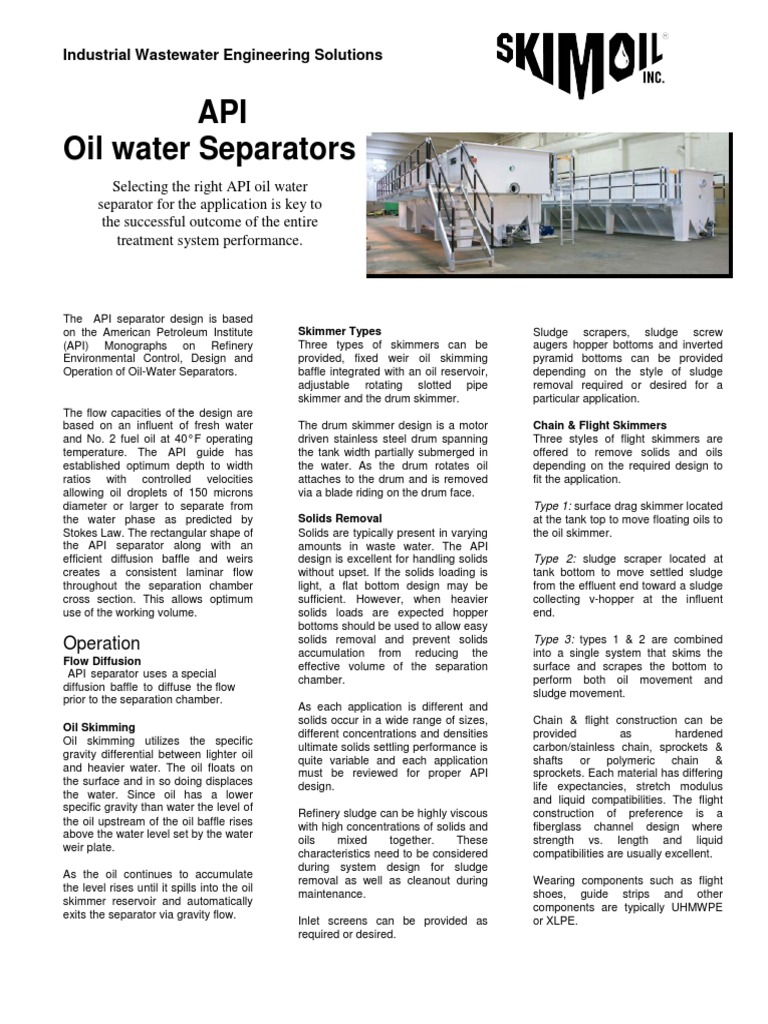 Api Oil Water Separator Discussion PDF | PDF | Petroleum | Viscosity