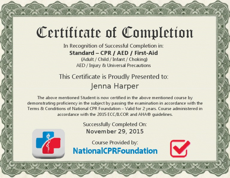 CPR Certificate | PDF