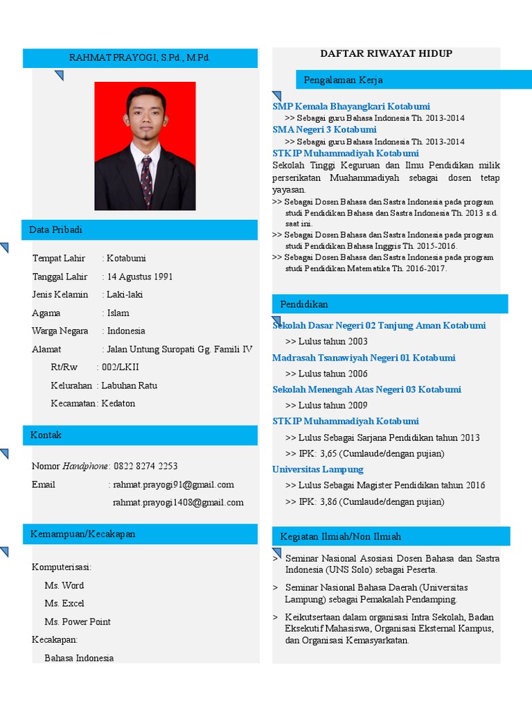 CV Rahmat Prayogi | PDF