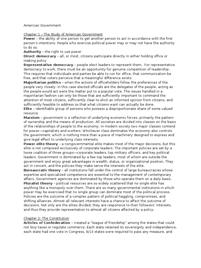 American Government Final Review | PDF | U.S. State | United States ...