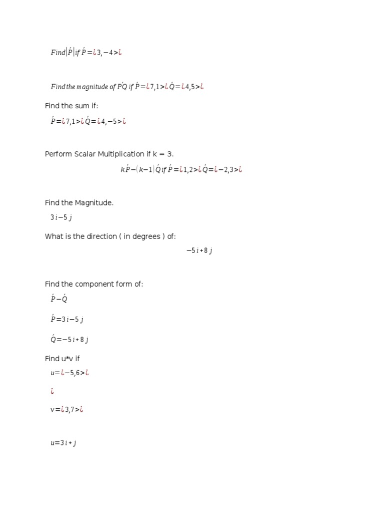 Vector Review | PDF | Euclidean Vector | Mathematical Objects