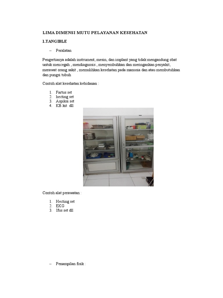 Lima Dimensi Mutu Pelayanan Kesehatan 2 | PDF