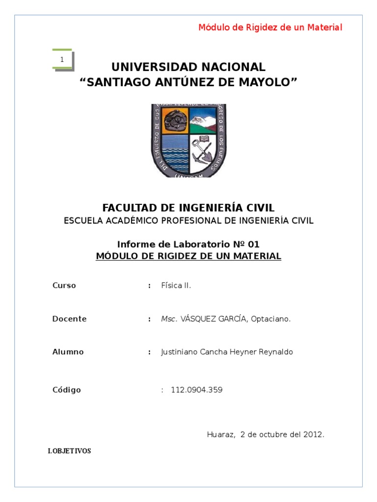 Modulo de Rigidez de Un Material | PDF | Rigidez | Mecánica