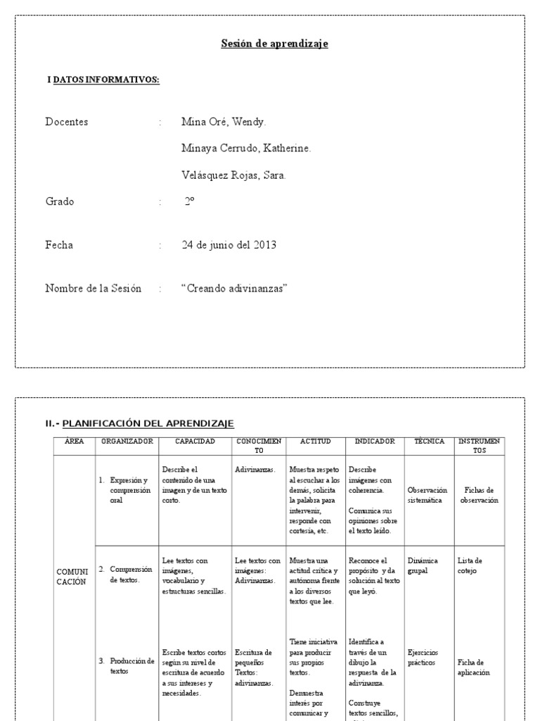 Creando Adivinanzas en Clase | PDF | Imagen | Maestros
