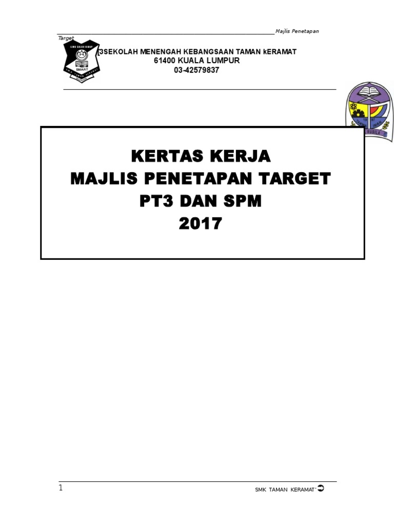 Penetapan Target SPM 2017 28.2 | PDF