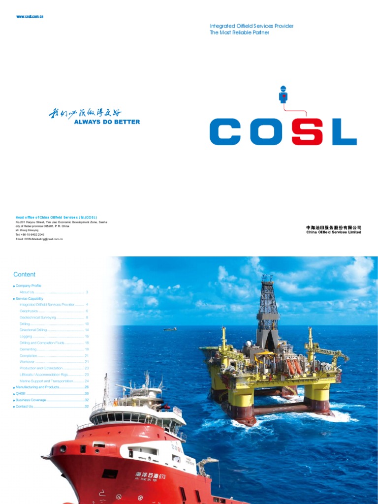 COSL Fleet Brochure | PDF | Reflection Seismology | Subsea (Technology)