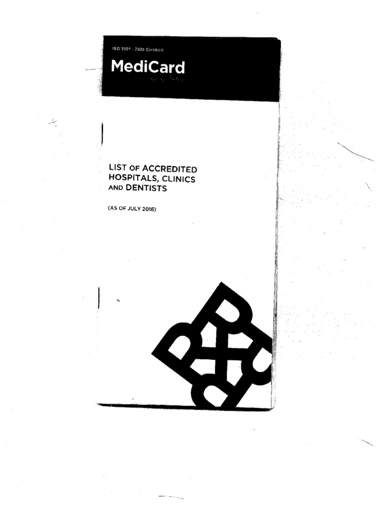 MediCard List of Accredited Hospitals, Clinics and Dentists July 2016 | PDF