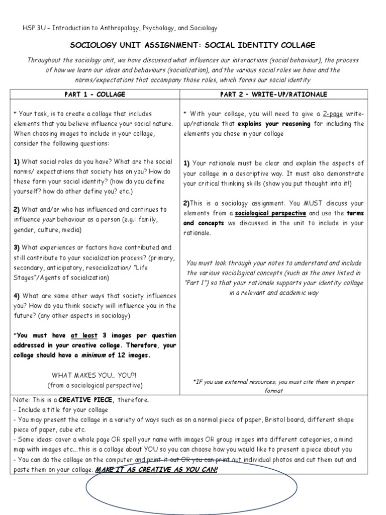 Sociology Unit Assignment | PDF | Sociology | Socialization