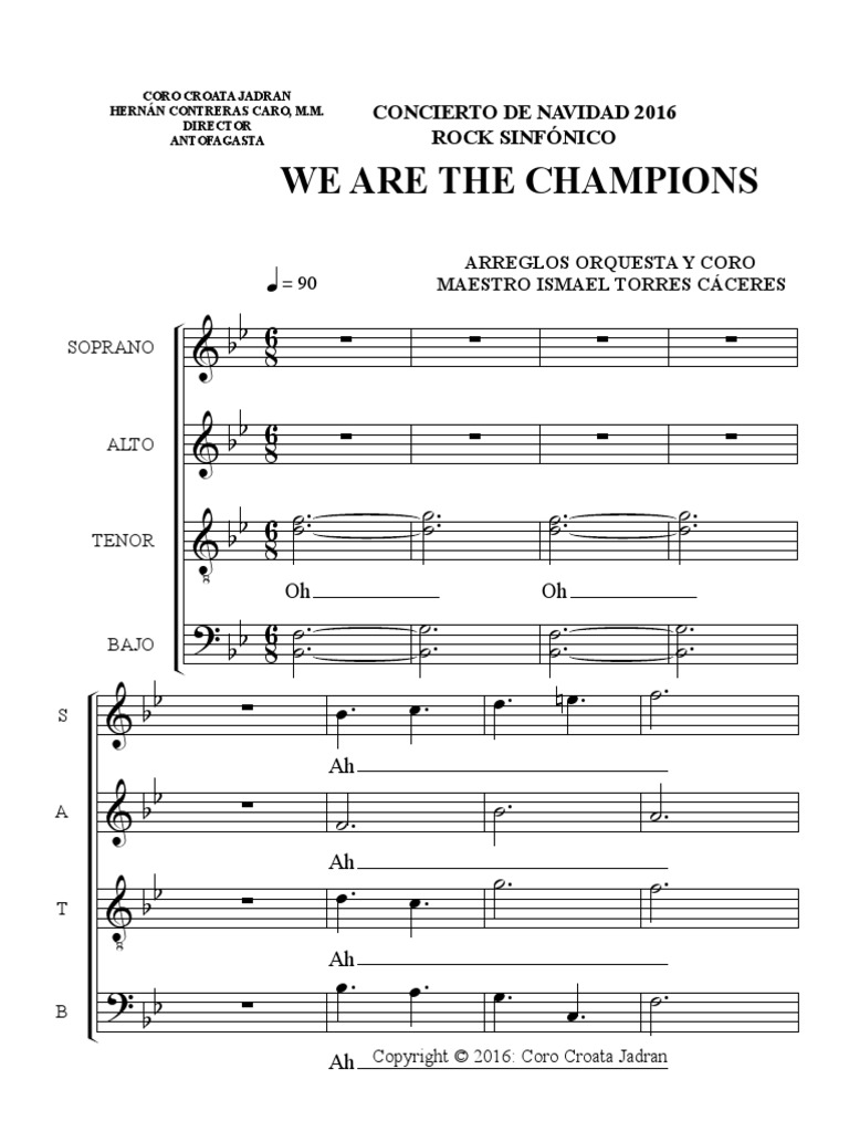 We Are The Champions - Corr | PDF | Música vocal | Musica coral
