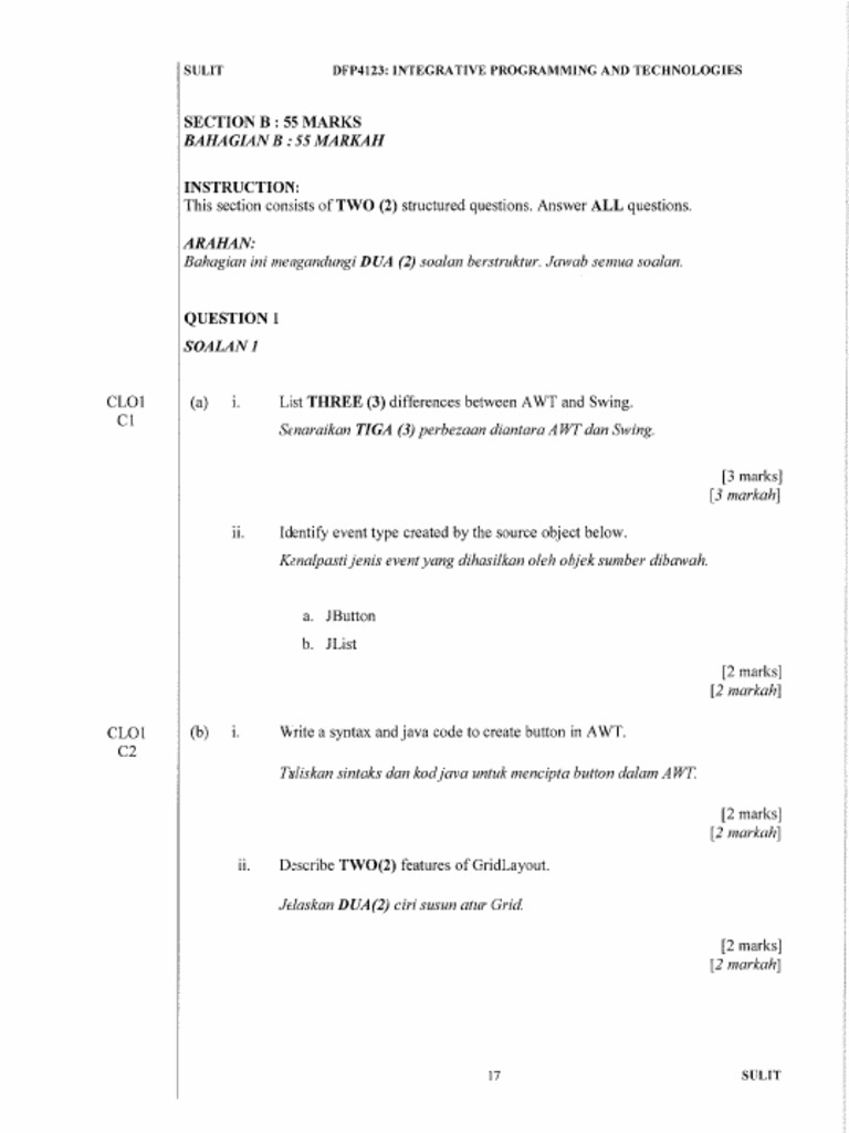 DFP4123 IPT (Past Year Question) | PDF