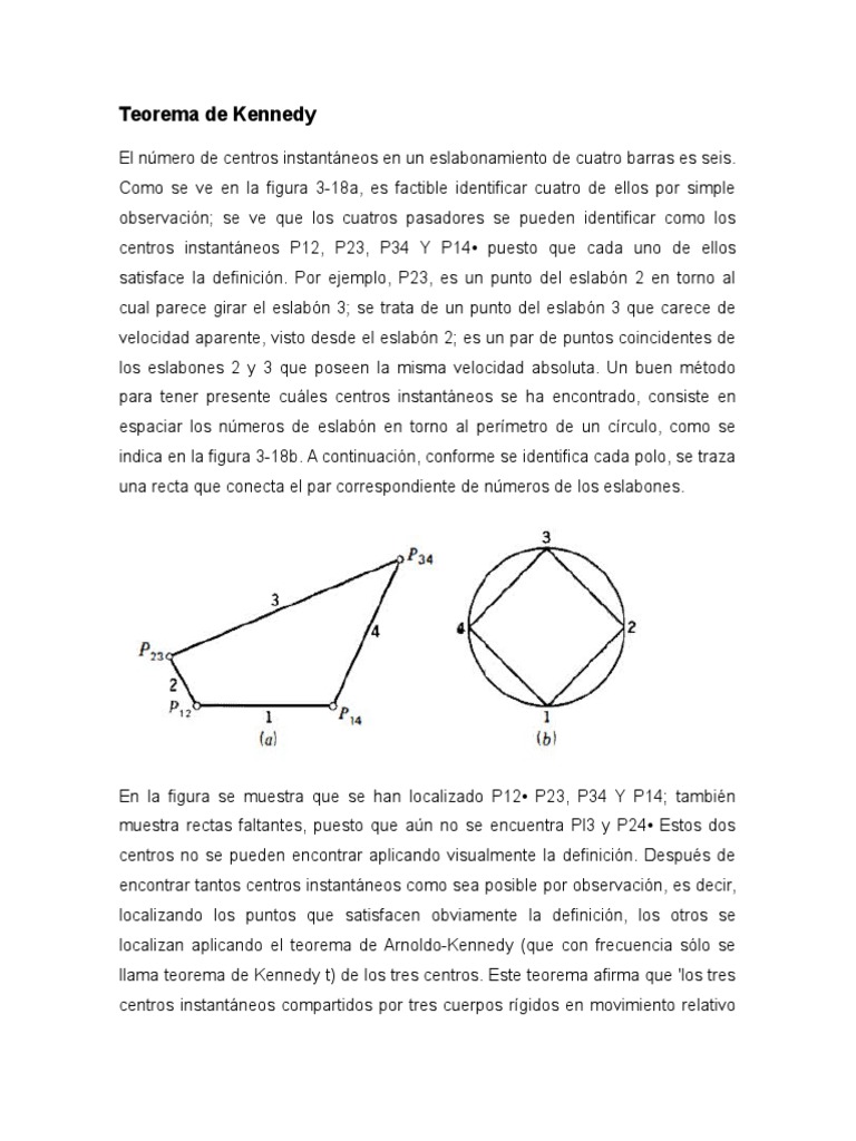 Teorema de Kennedy | PDF | Dibujo | Cinemática