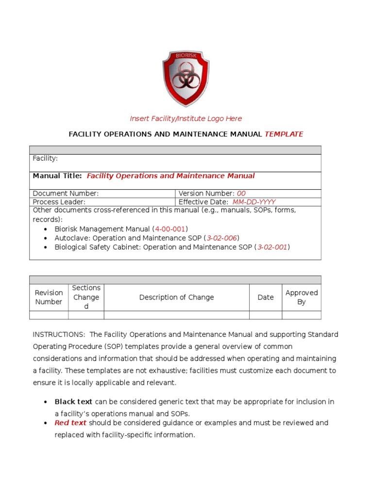 Operations and Maintenance Manual | PDF | Hvac | Risk