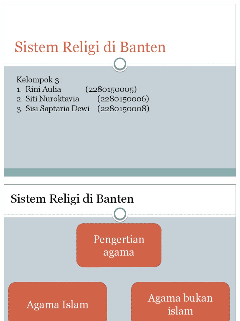 Sistem Religi Di Banten | PDF