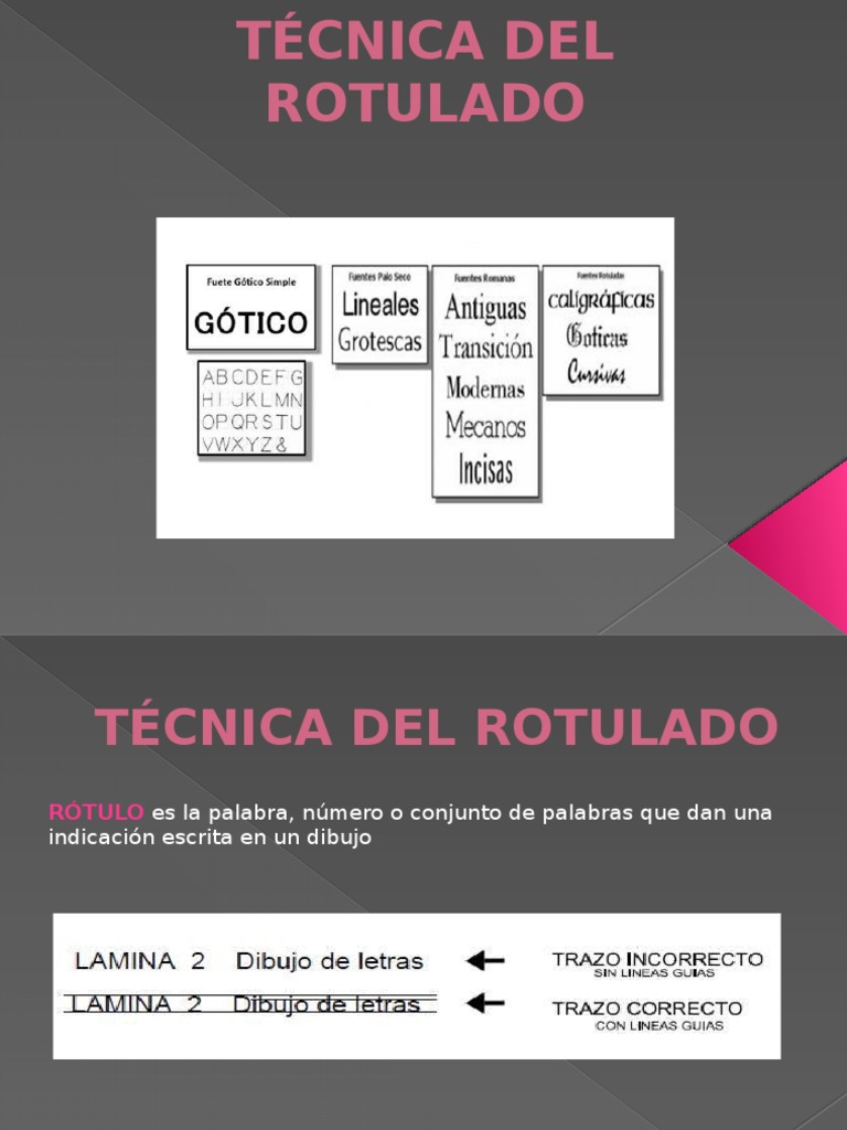 Cuarta Clase Tecnica de Rotulado | PDF | Dibujo