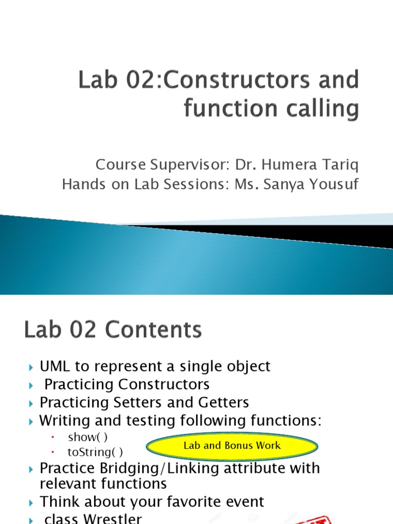 Oops Lab 2 Constructors And Tostring Pdf Constructor Object Oriented Programming Programming 8297