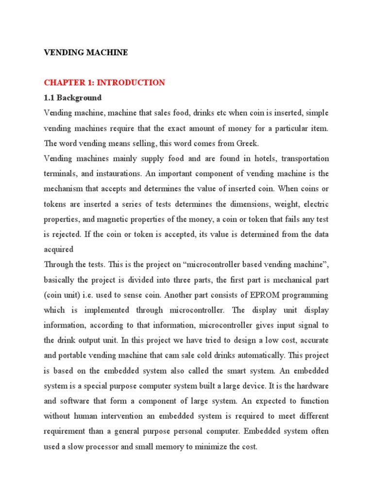 Vending Machine | PDF | Microcontroller | Mosfet