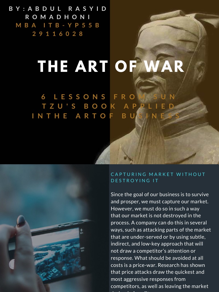 Art of War From Tsun Zu Book's - Resume | PDF | Competition | Strategic ...