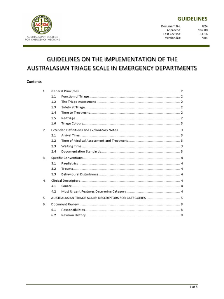 G24 04 Guidelines On Implementation of ATS Jul-16 | PDF | Emergency ...