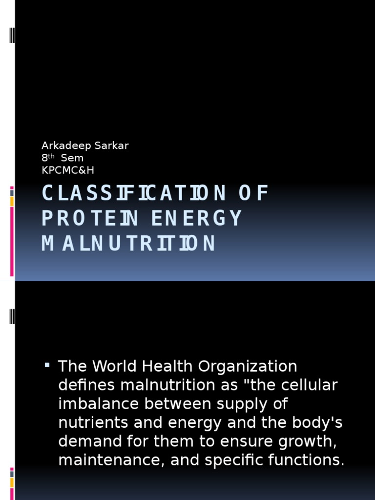 Classification of PEM | PDF | Malnutrition | Body Mass Index