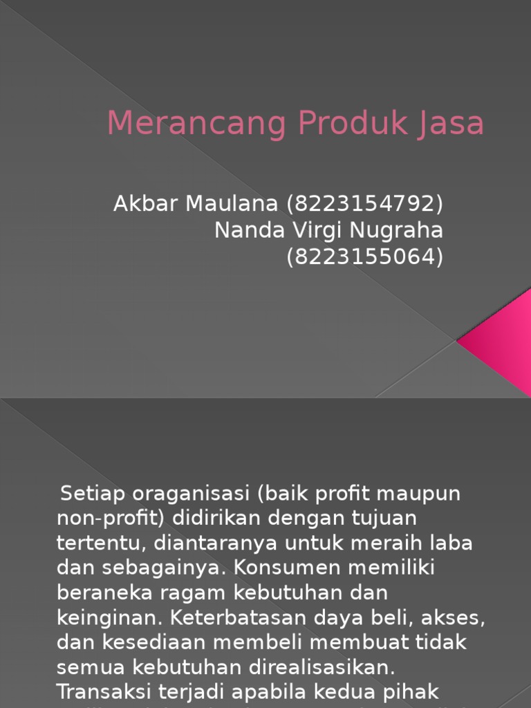 Merancang Produk Jasa | PDF