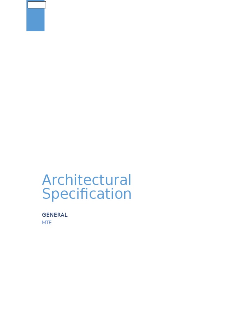 Architectural Specification | Download Free PDF | Specification ...