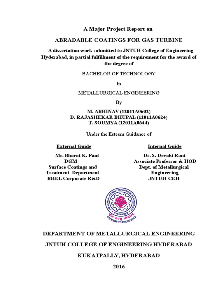 Abradable Coatings for Gas Turbines | PDF | Steel | Chemical Vapor ...