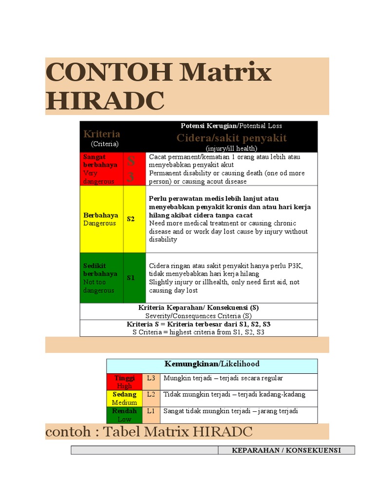 Contoh Matrix Hiradc | PDF