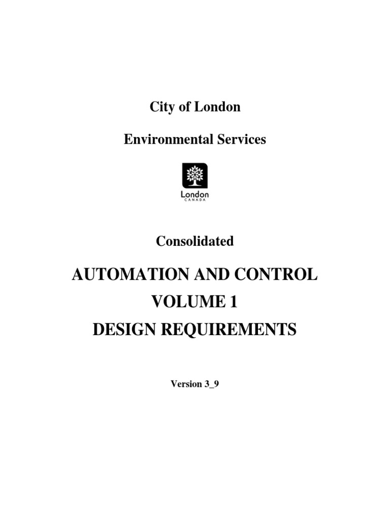London Water Automation Design Standards | PDF | Scada | Programmable ...
