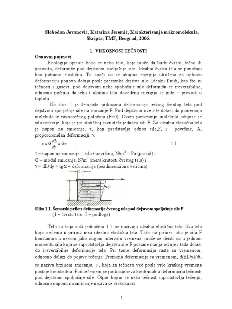 Viskoznost Tecnosti | PDF