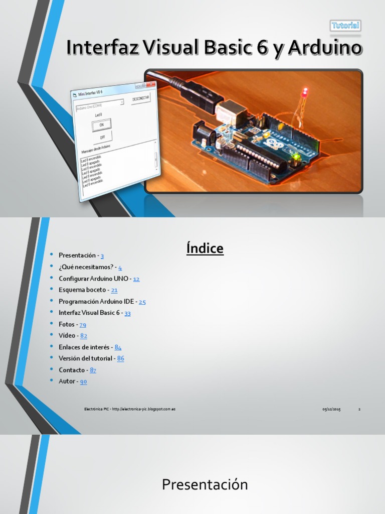 Interfaz Visual Basic 6 And Arduino Pptpdf Arduino Básico 