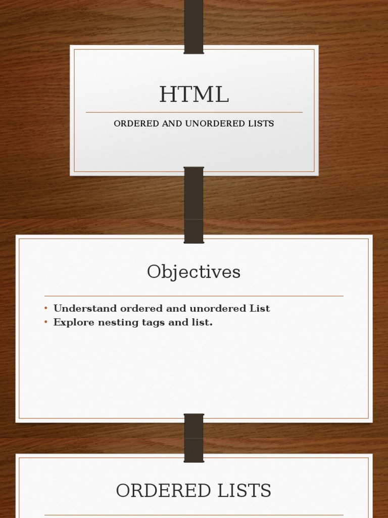 Ordered And Unordered Lists Pdf Html Element Software Engineering