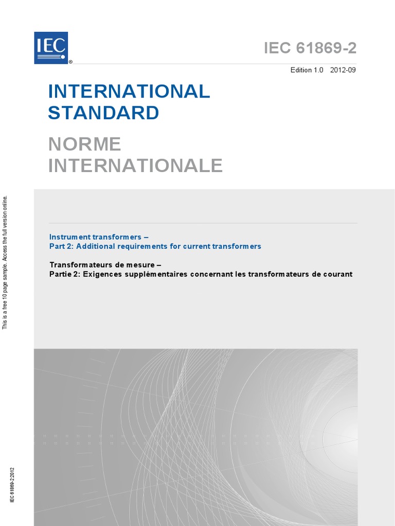 Iec61869-2 (Ed1 0) B PDF | PDF | International Electrotechnical ...