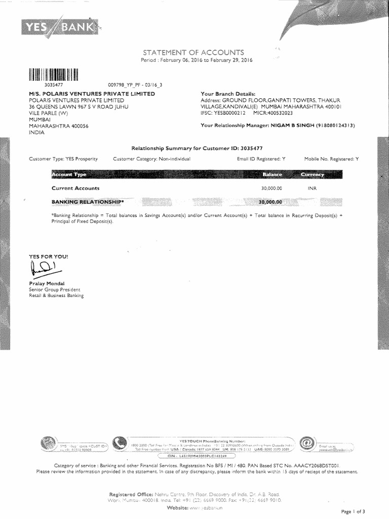 Yes Bank PDF | PDF | Debit Card | Debits And Credits