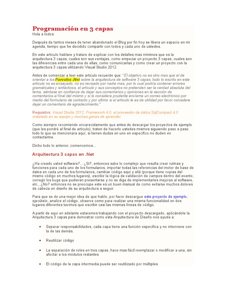 Programación en 3 Capas | PDF | Archivo de computadora | Contraseña