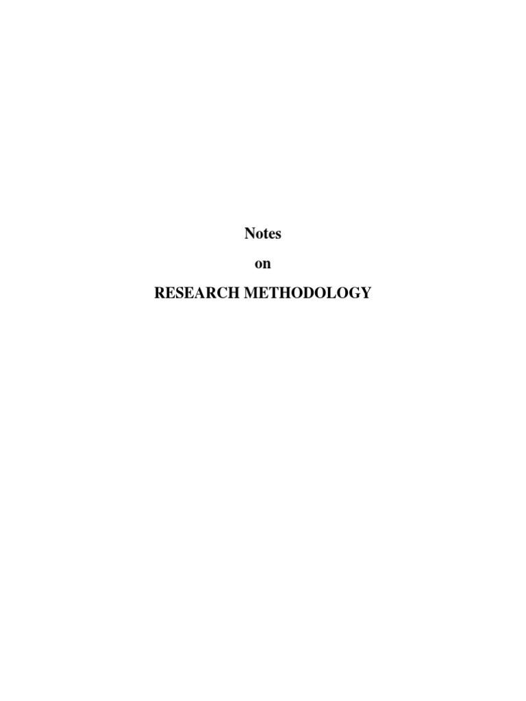 RM Notes | PDF | Level Of Measurement | Scientific Method